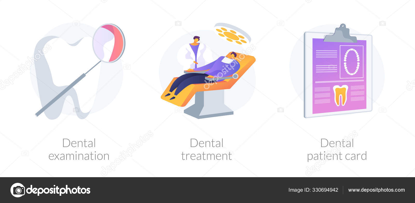 Dental care vector concept metaphors. — Stock Vector © VisualGeneration ...
