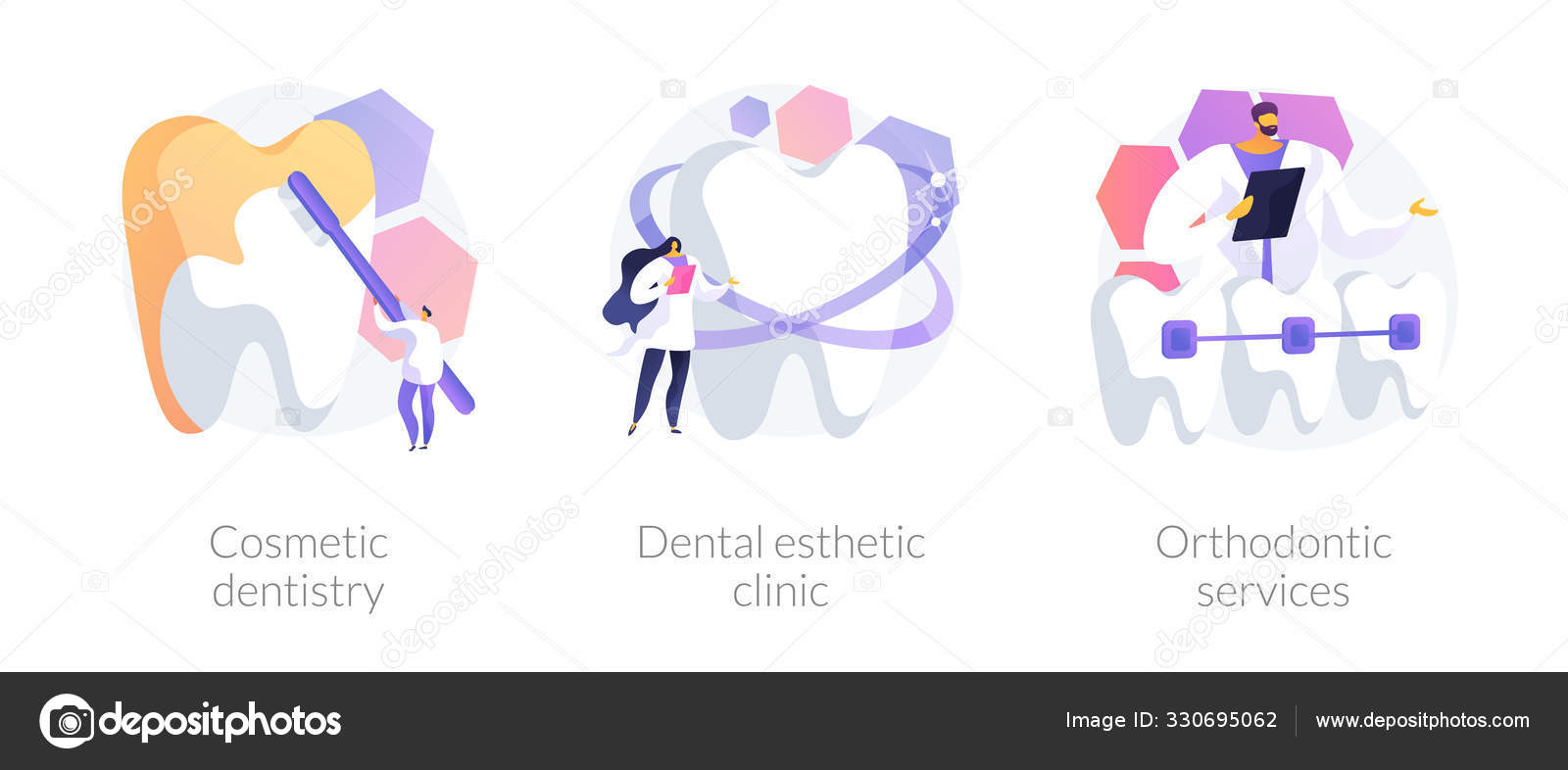 Cosmetic dentistry vector concept metaphors. Stock Vector Image by ...