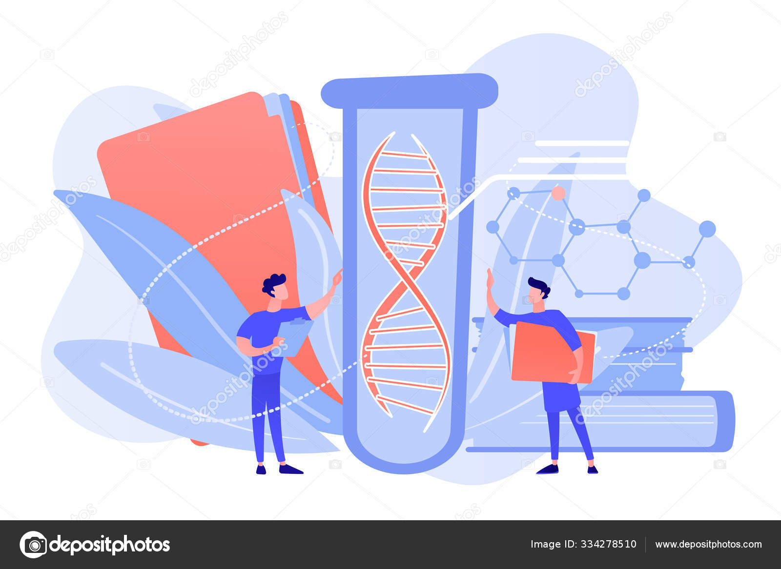 Genetic testing concept vector illustration. Stock Vector Image by ...