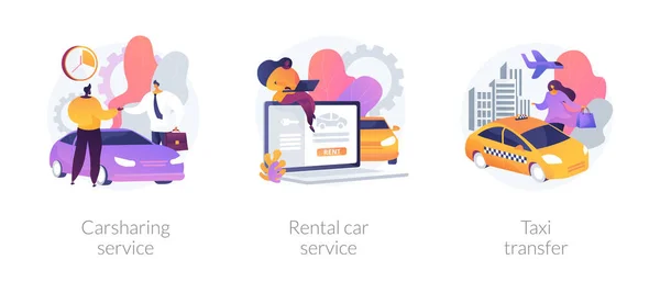 Autonomous taxi concept vector illustration. Stock Vector by ...