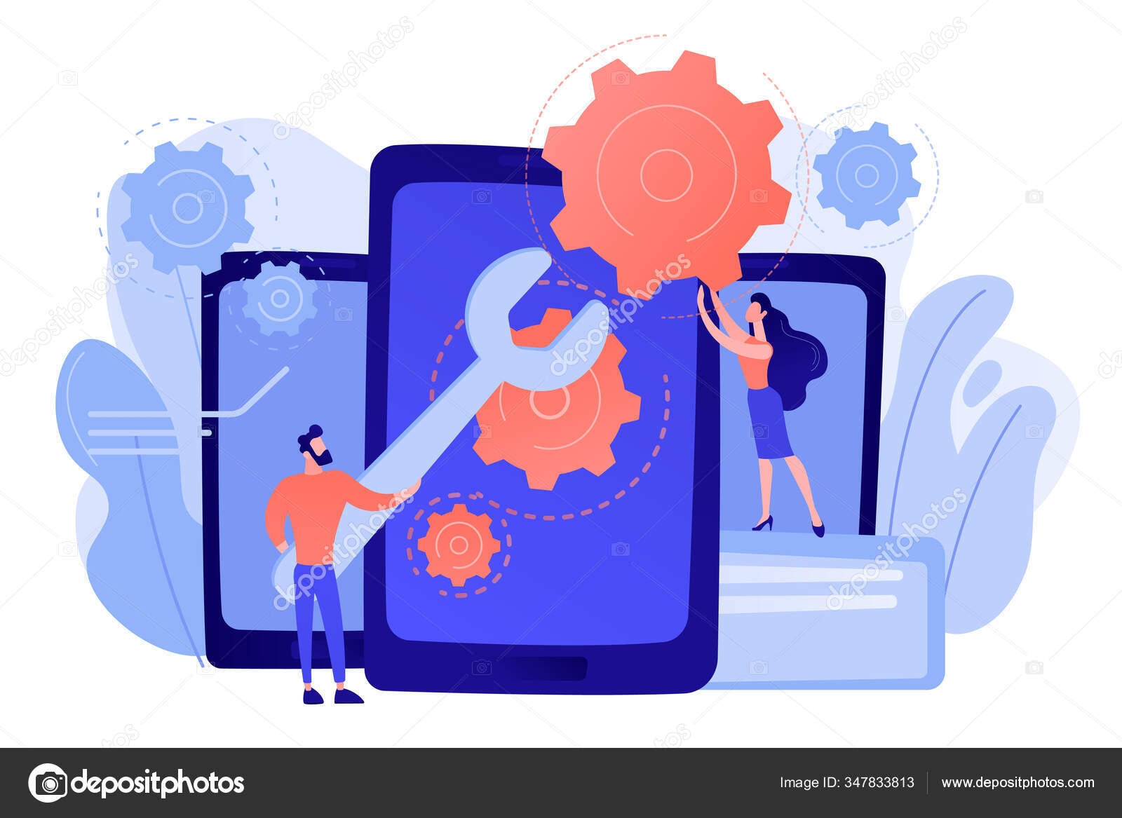 Smartphone repair concept vector illustration. Stock Vector by ...
