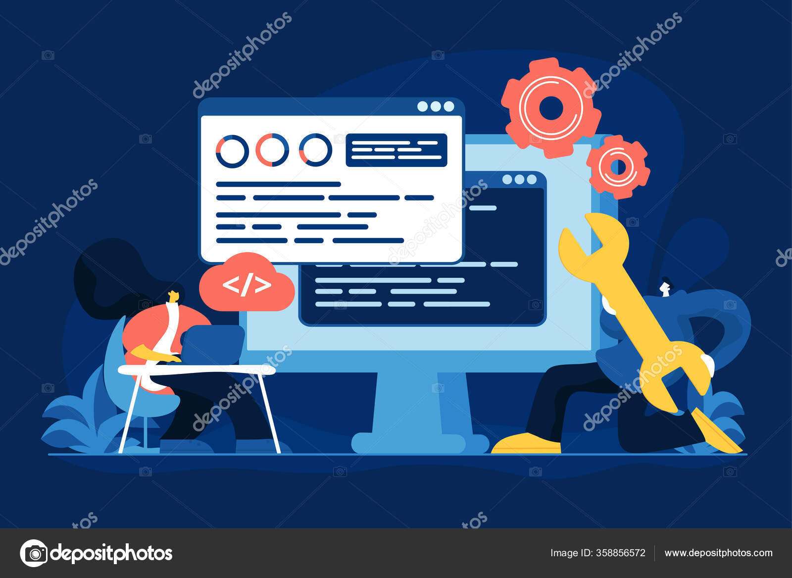 Software configuration flat vector illustration Stock Vector by ...