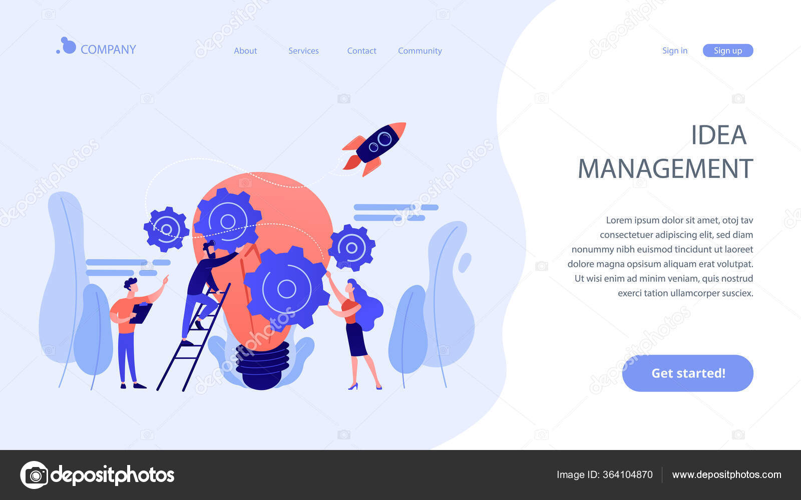Idea management concept landing page. Stock Vector Image by ...
