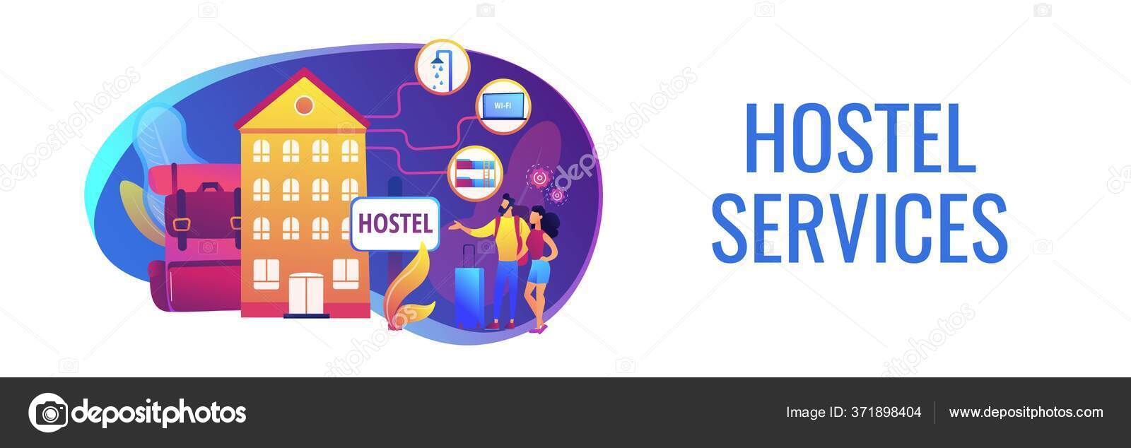 Hostel services concept banner header Stock Vector by ©VisualGeneration ...