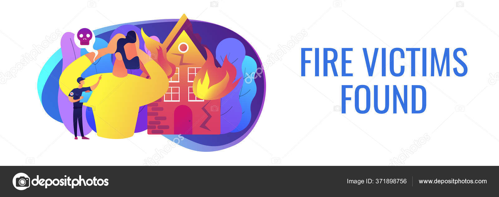 Fire consequences concept banner header. Stock Vector Image by ...