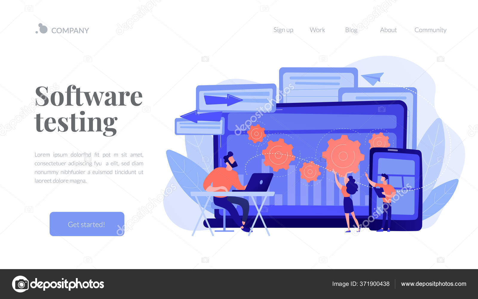 Cross Platform Bug Founding Concept Landing Page Stock Illustration By ©visualgeneration 371900438