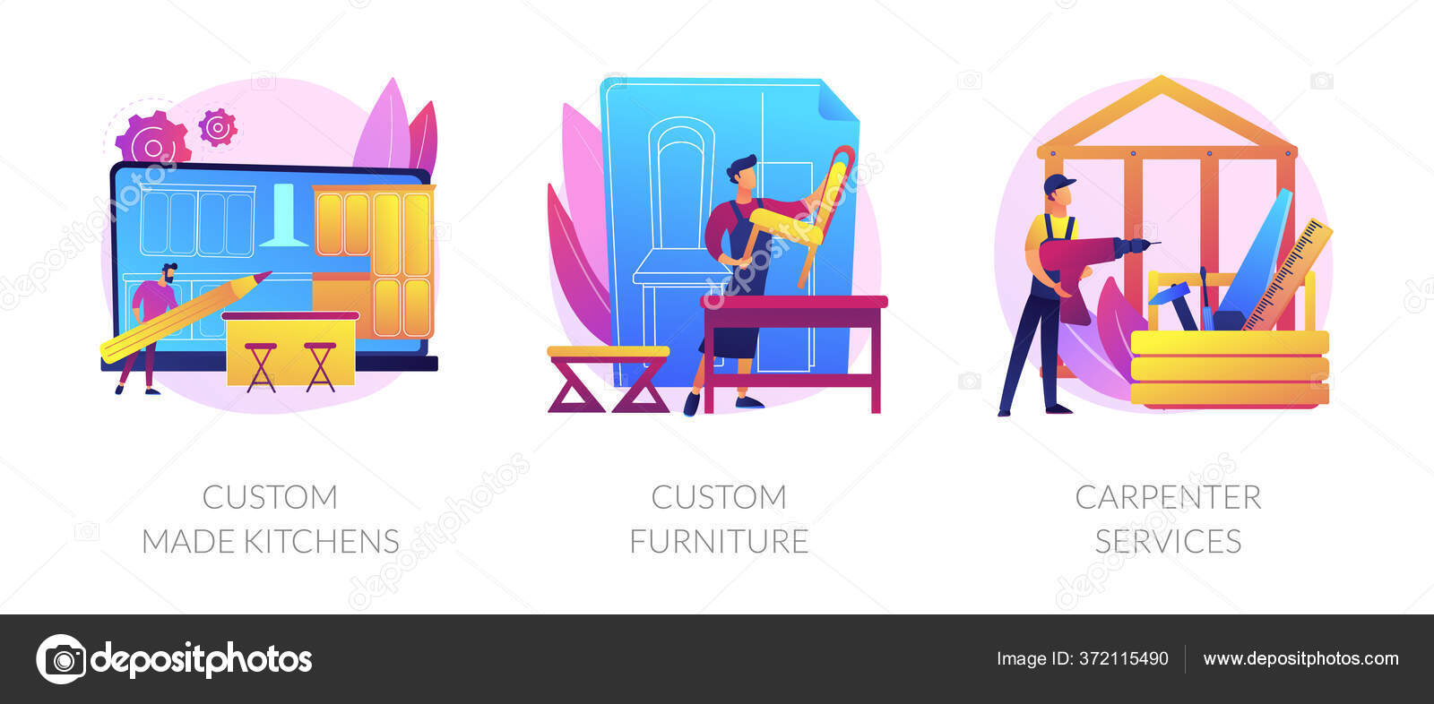 Apartment interior design abstract metaphors Stock Vector Image by ...