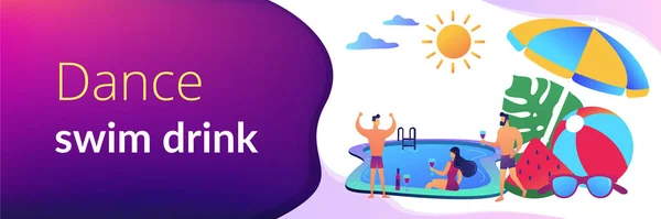 Top view beach background, Pool party, Summer water activities, scene ...