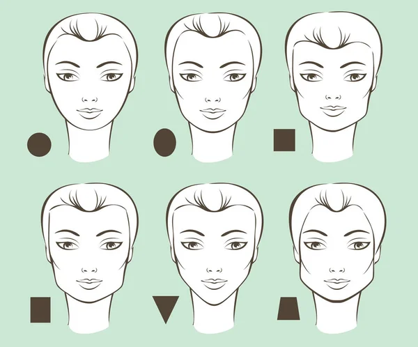 Face shapes Vector Art Stock Images | Depositphotos