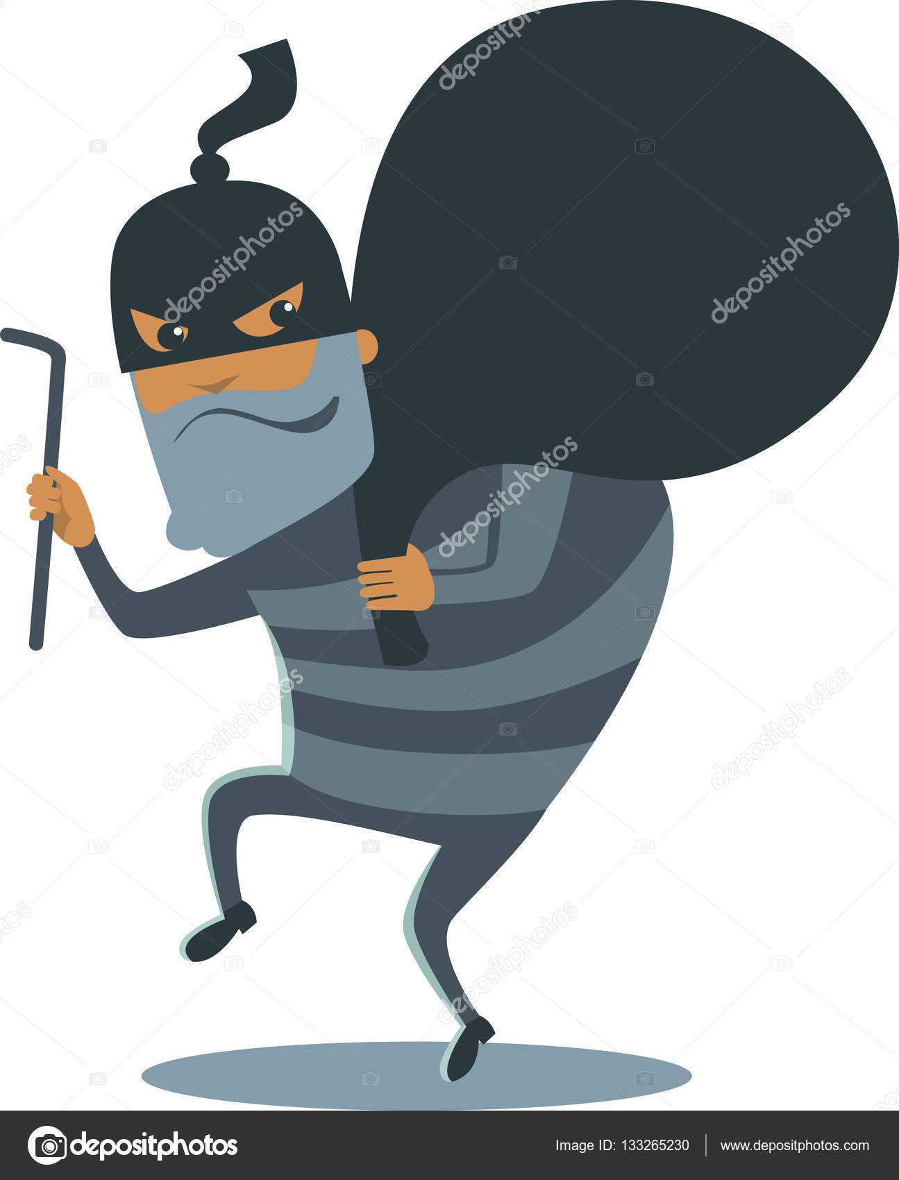 Robber in mask Stock Vector Image by ©zubada #133265230