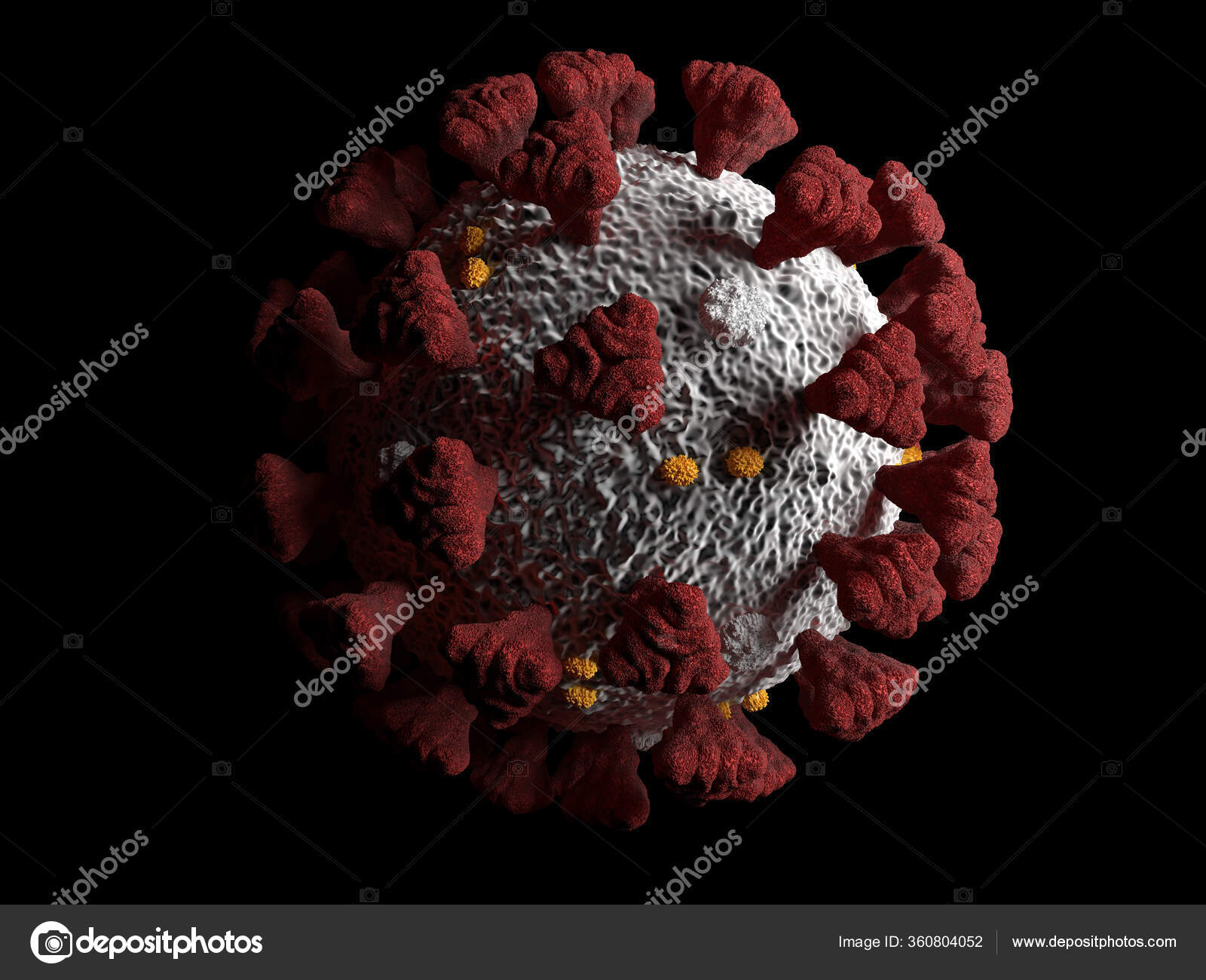 Covid Coronavirus Sars Cov Cell Pandemic Virus Render Illustration ...