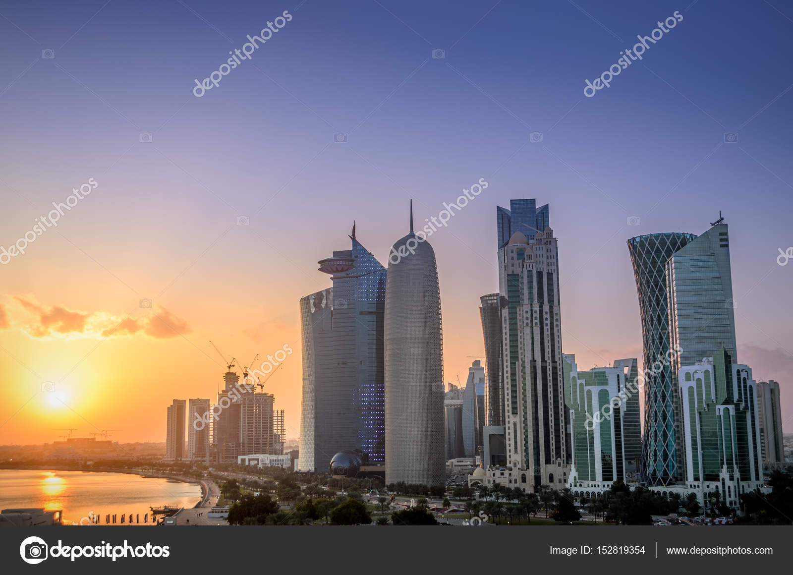 Doha at sunset — Stock Photo © pljvv1 #152819354