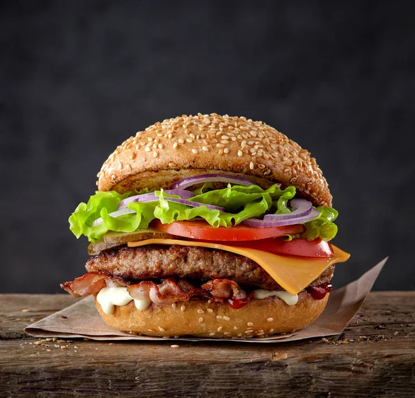 Fresh tasty burger — Stock Photo © zmaris #164719844