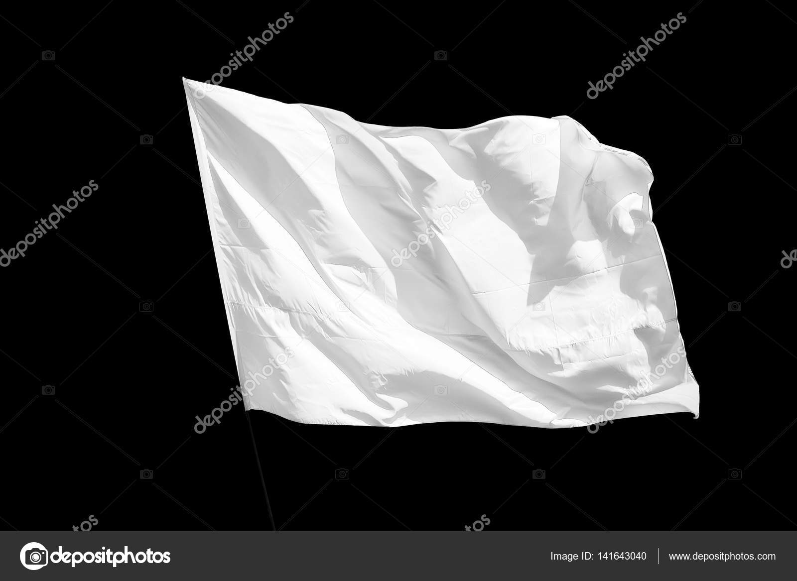 Isolated White flag Stock Photo by ©vagant 141643040