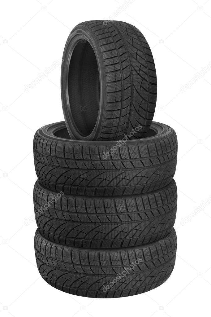 Tires stack on white — Stock Photo © krasyuk #128743538
