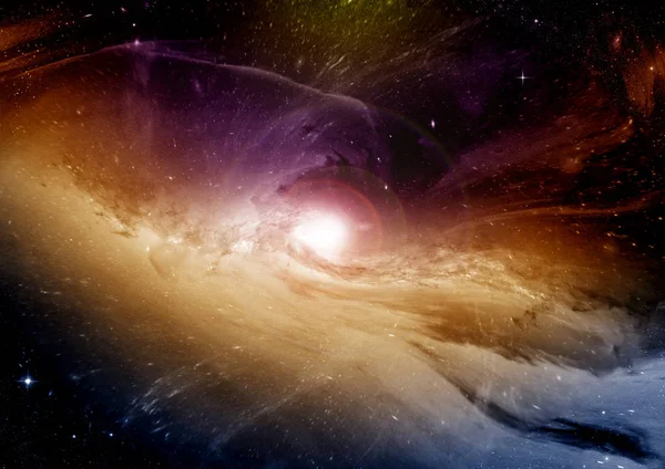 Stars, dust and gas nebula in a far galaxy - Stock Image - Everypixel