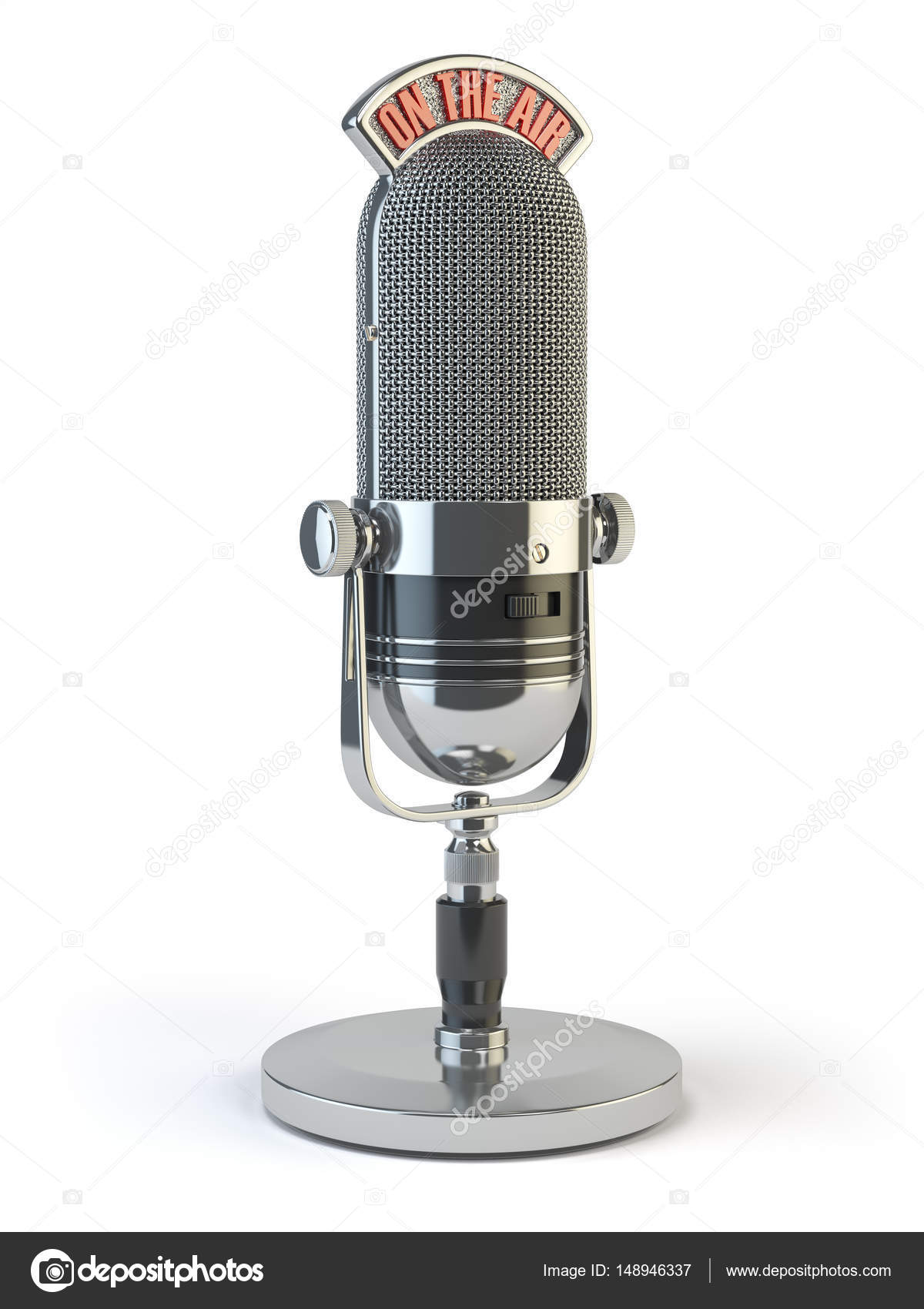 Old Microphone Music Background