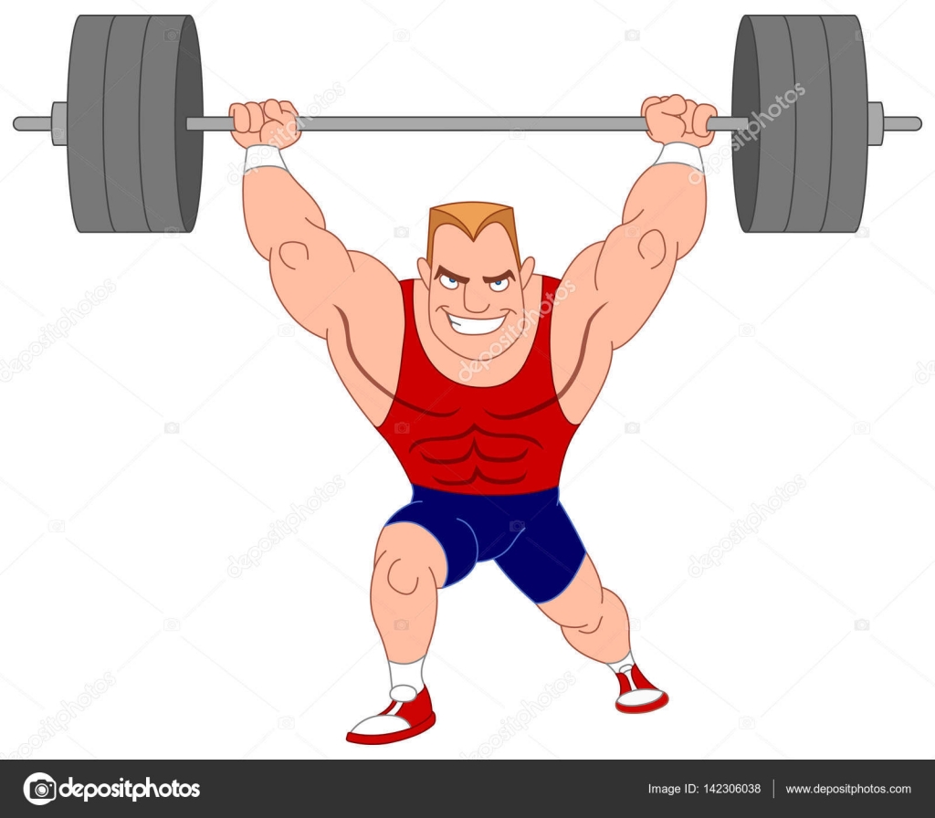 Happy vector weightlifter Stock Vector Image by ©yayayoyo #142306038