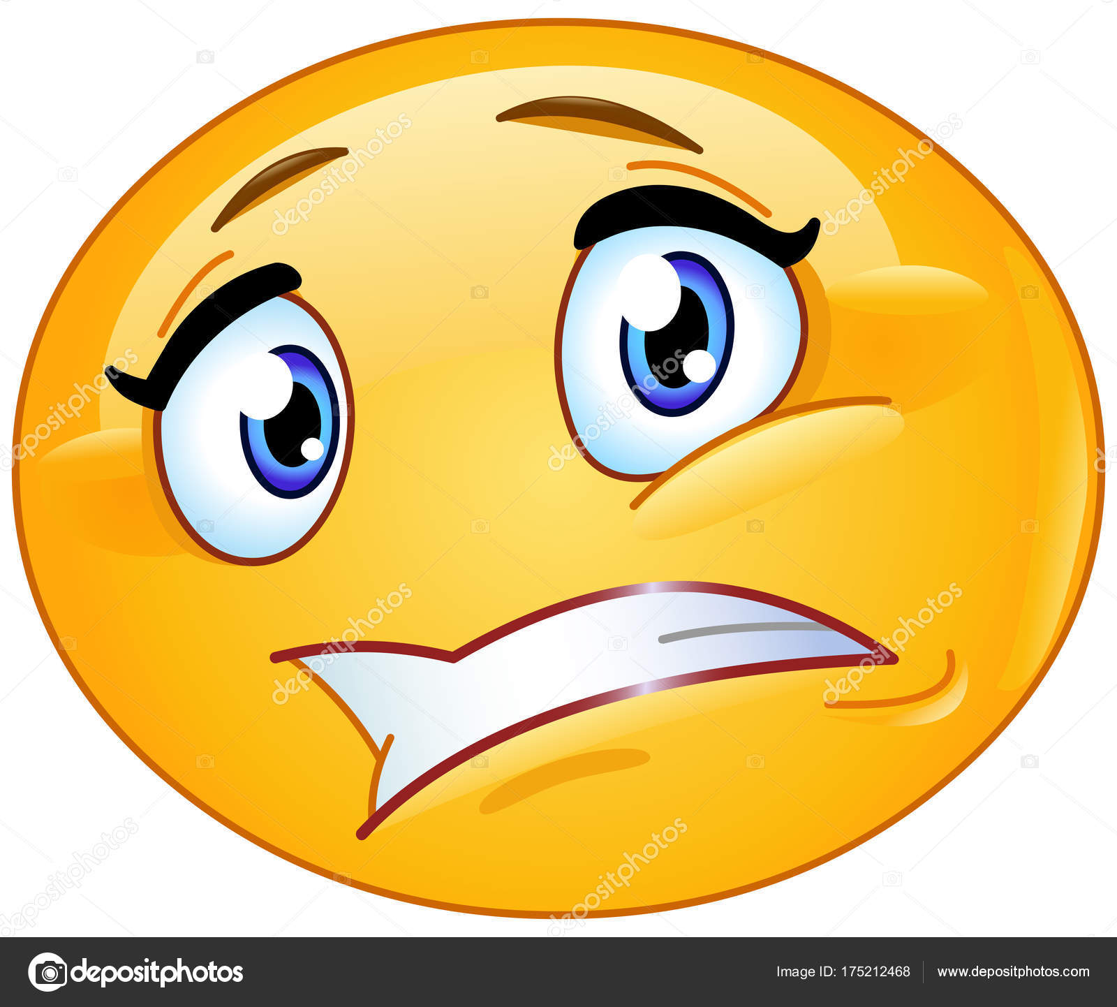 Worried Face Emoticon