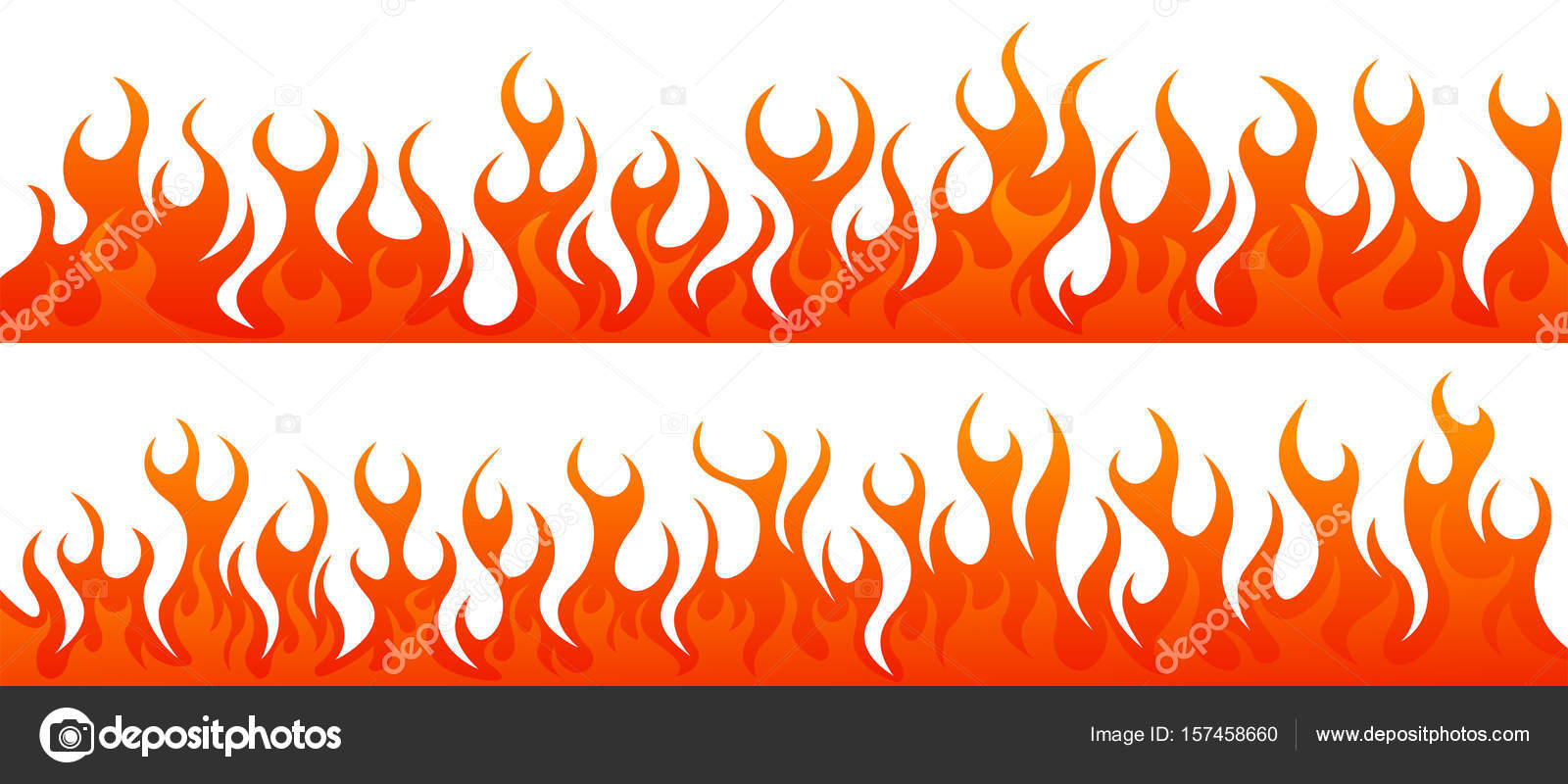 Fire Border White Background