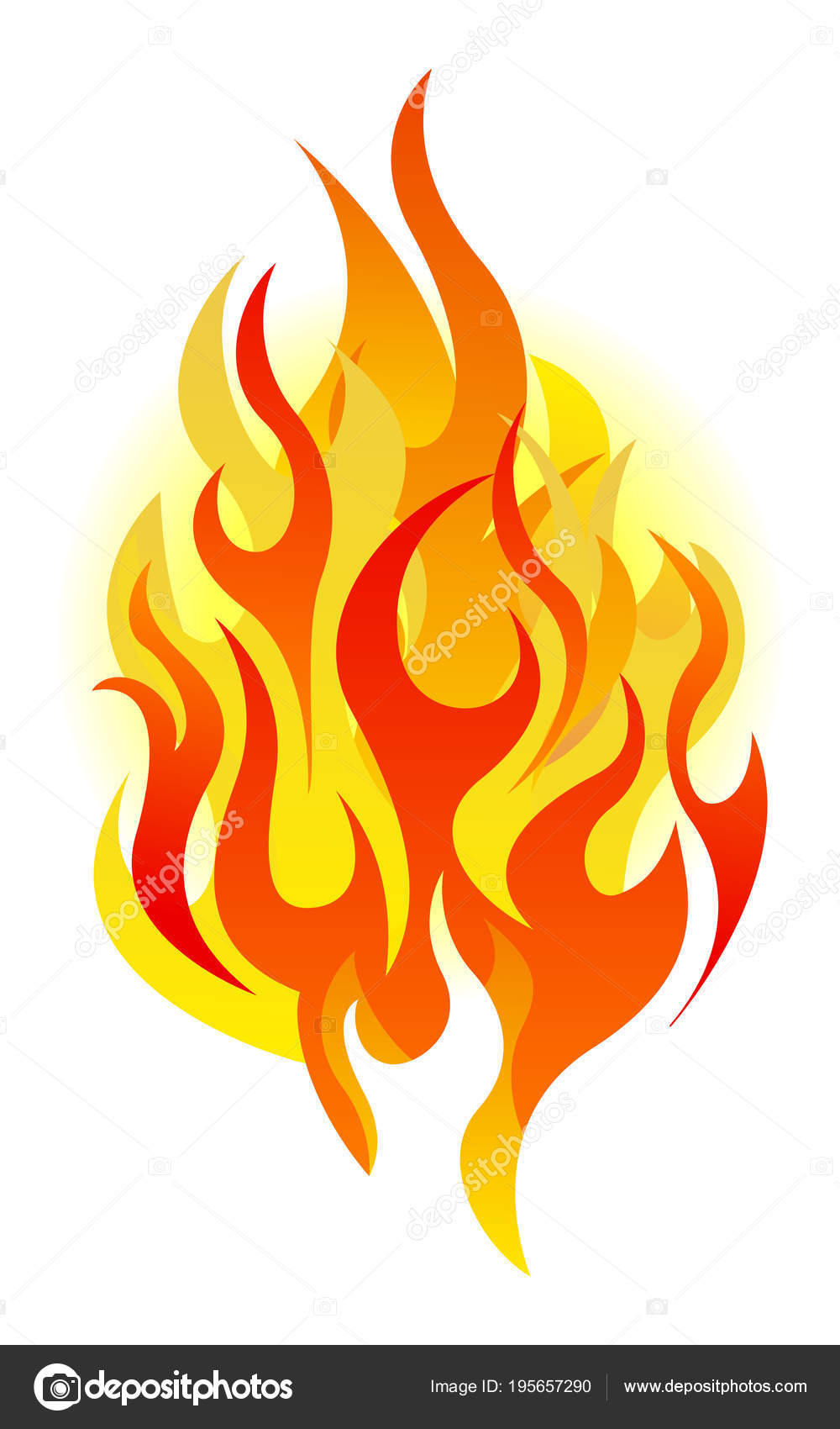 Single Flame White Background