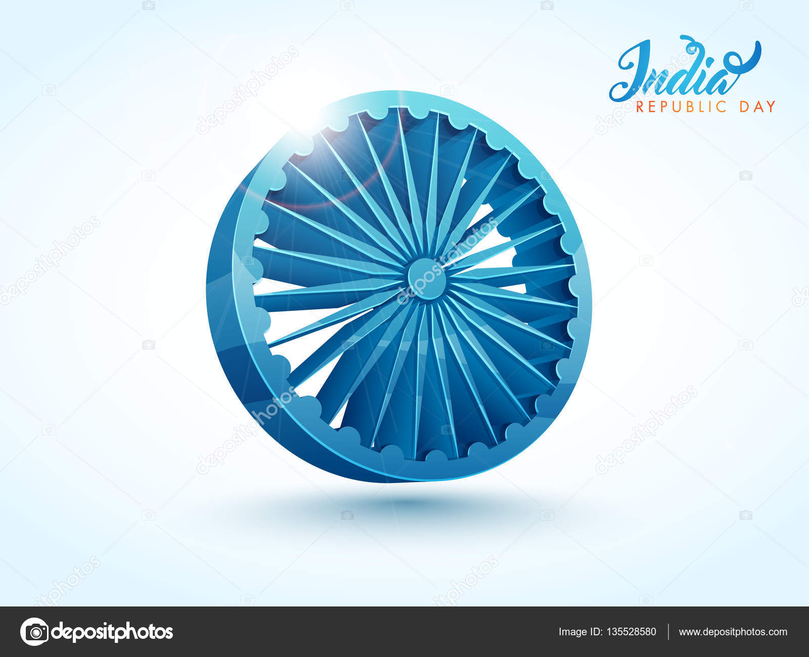 Ashoka Wheel for Republic Day celebration. Stock Vector Image by ...