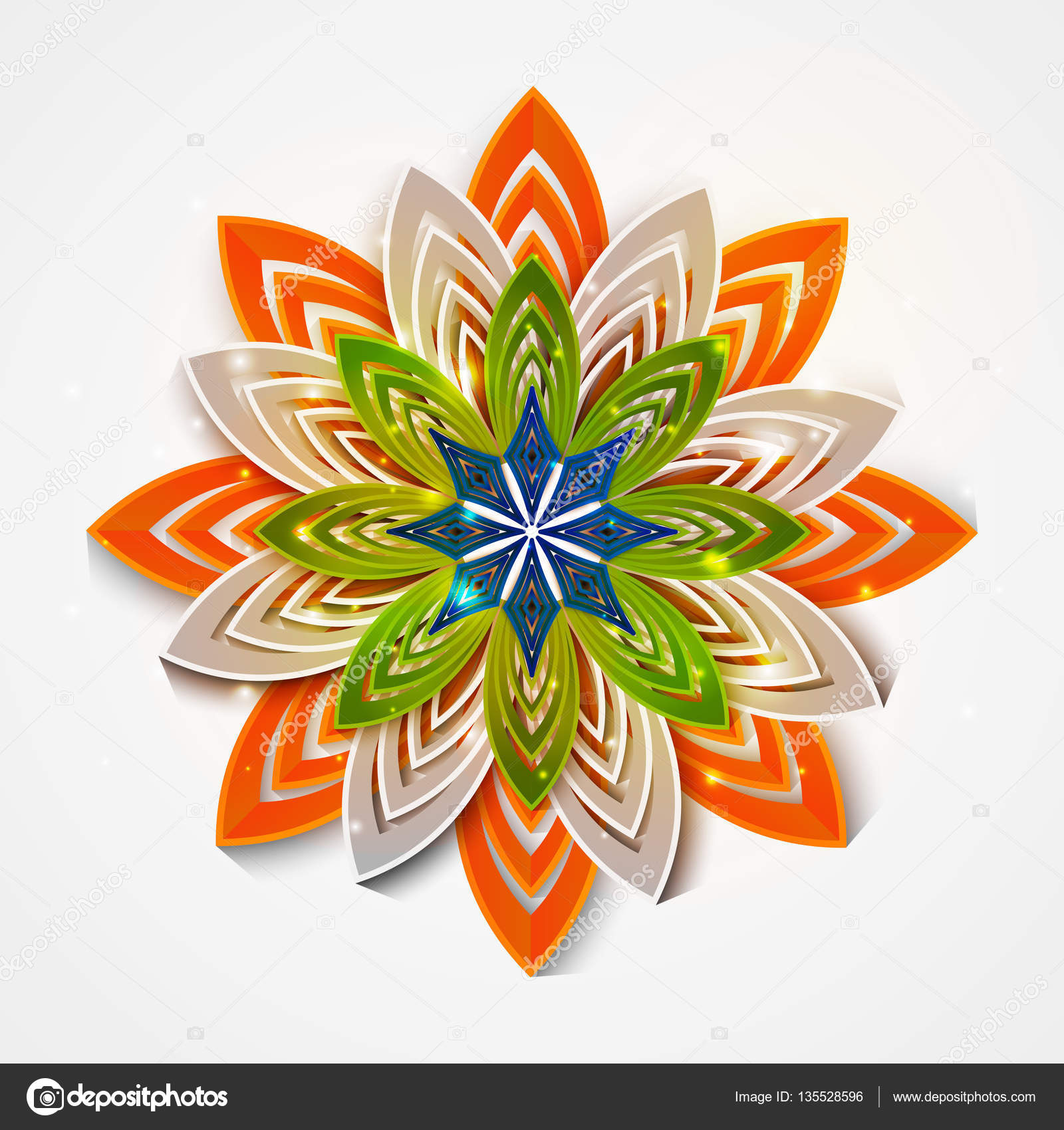 Colores de la bandera nacional Flor para el Día de la República ...