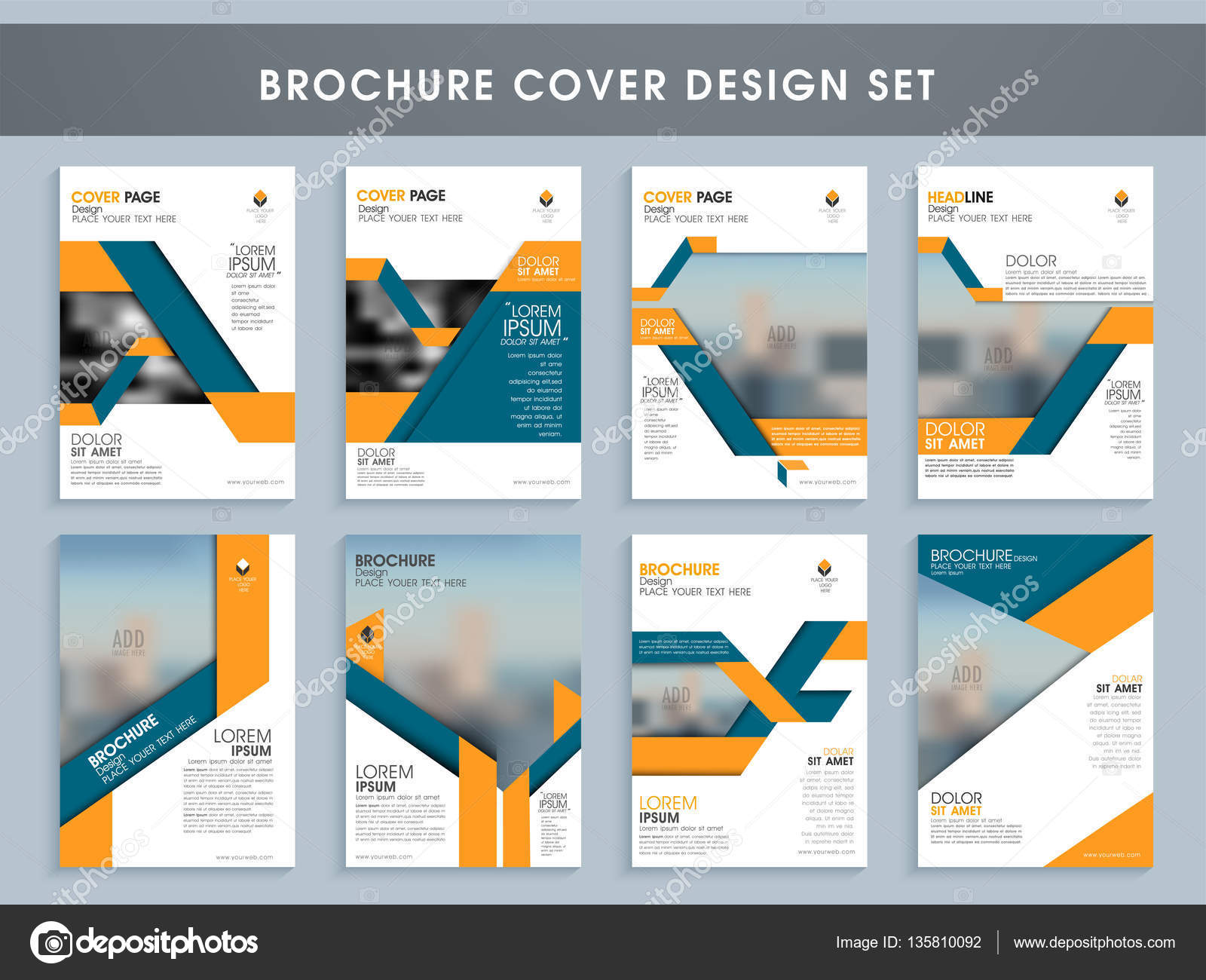 Business Brochure cover design set. — Stock Photo © alliesinteract ...