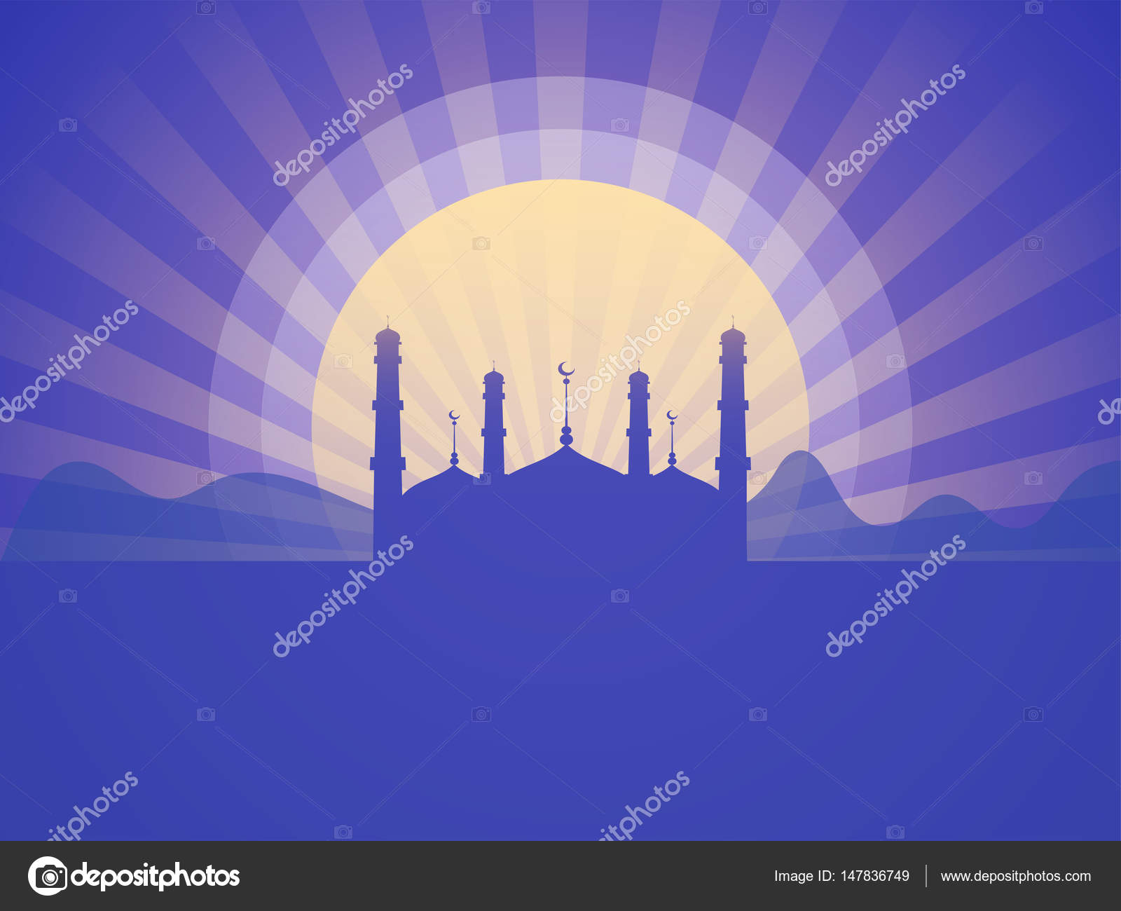 Islamic Festivals celebration with Mosque. Stock Vector Image by ...