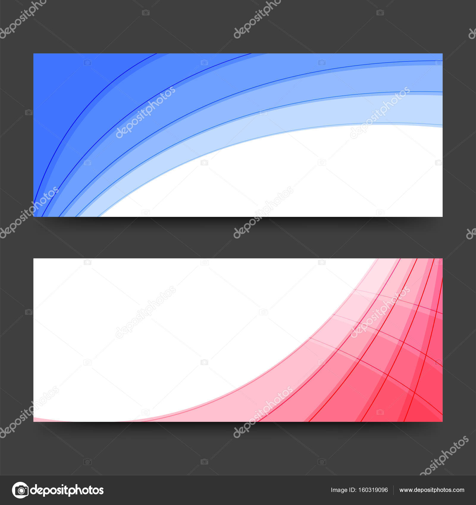 Web headers with blue and pink abstract design. Stock Vector Image by ...