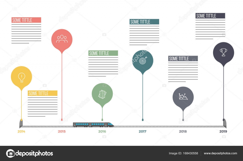 Timeline Infographics layout with six (6) steps. Stock Vector by ...