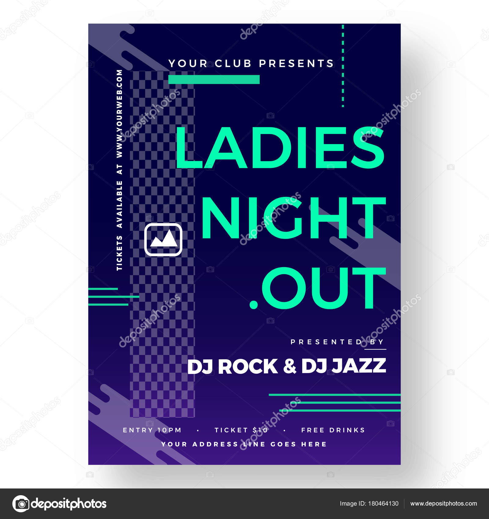 Party vector poster template design. Stock Vector by ©alliesinteract ...