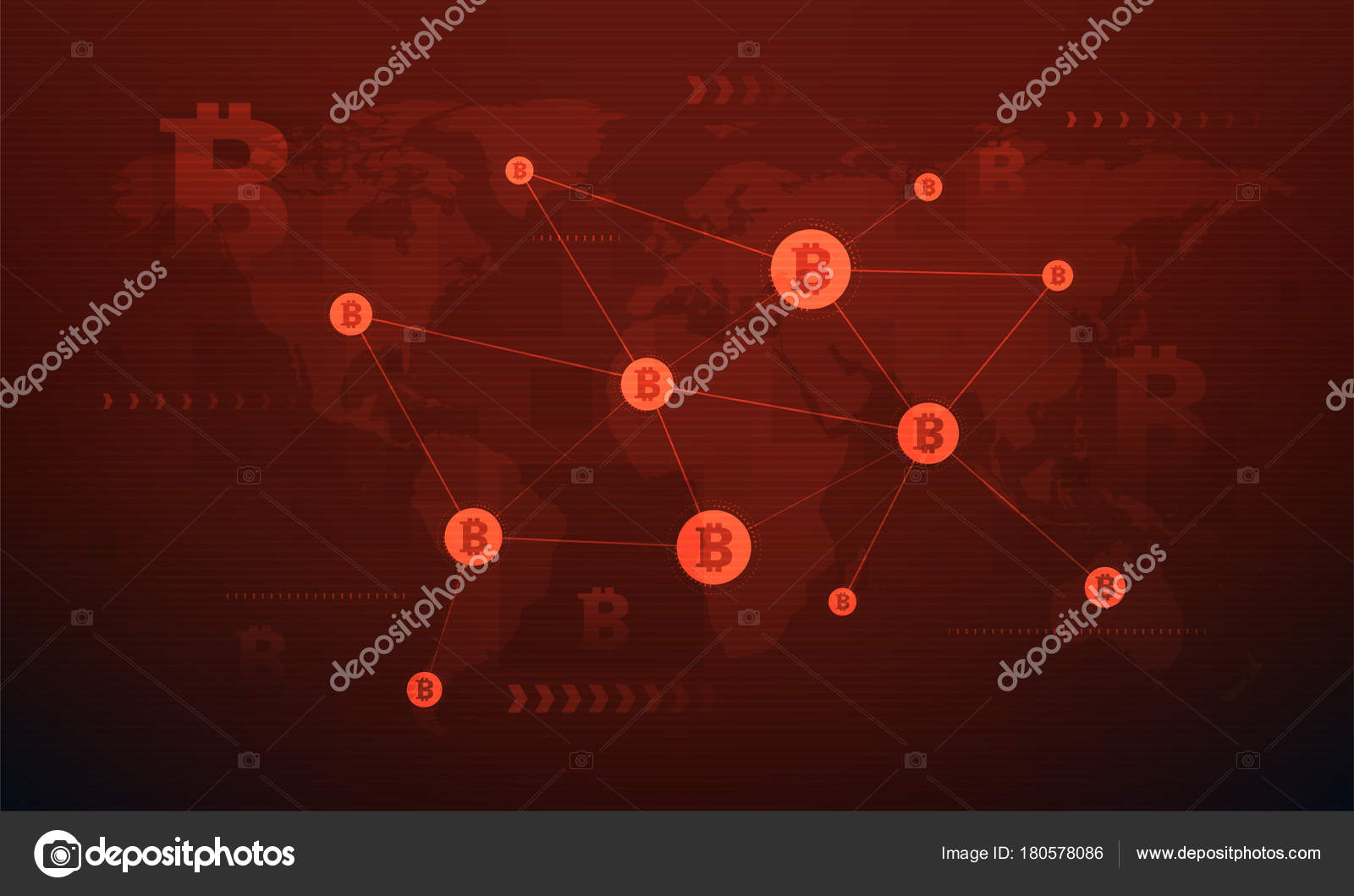 Blockchain Network Concept Distributed Ledger Computer Connec Stock Vector Image By