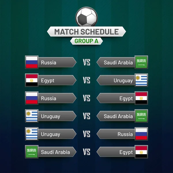 Russia 2018 world cup calendar. Soccer schedule table template ...