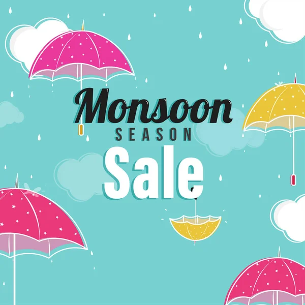 Great monsoon sale and promotion advertisement banner background ...
