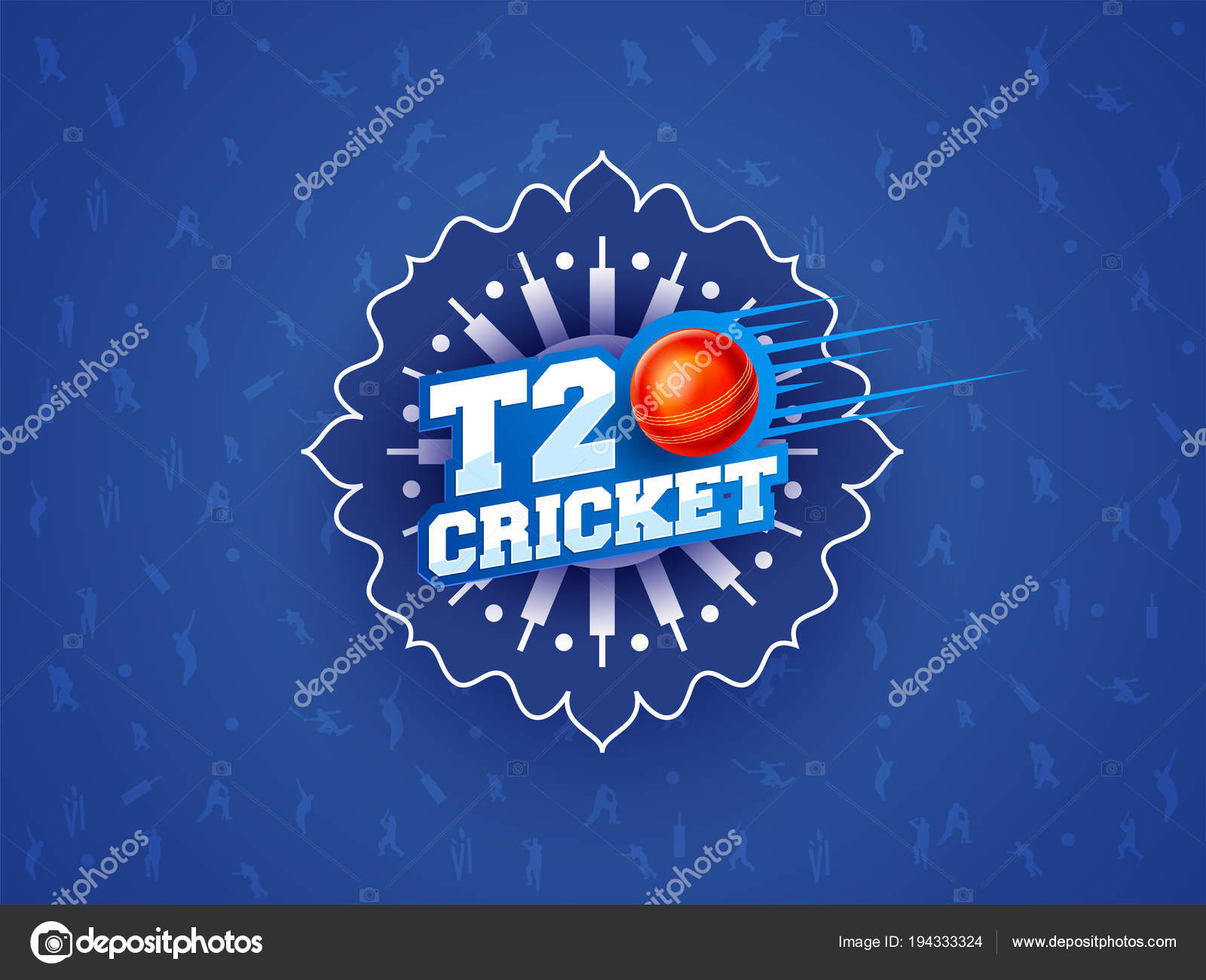 T20 Cricket Text Blue Abstract Background Stock Vector Image by ...