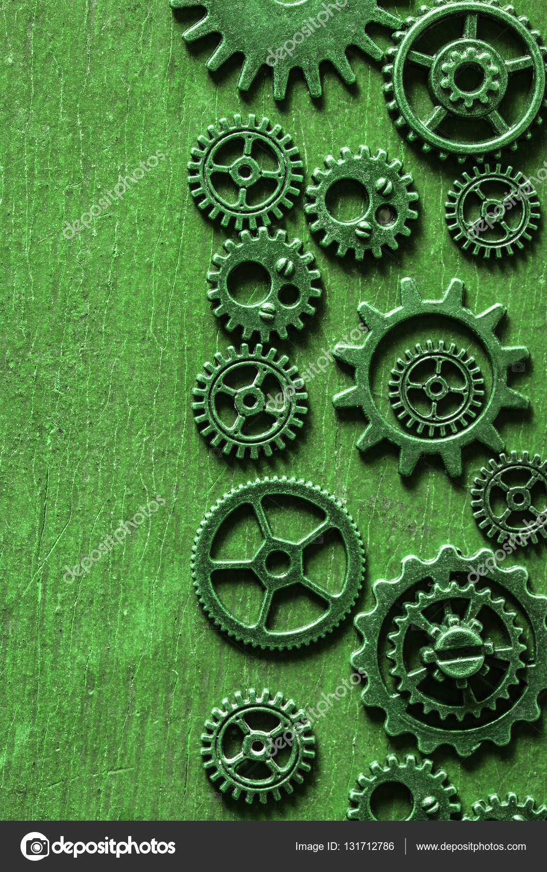 Steampunk mechanical cogs gears wheels green Stock Photo by ©duskbabe ...