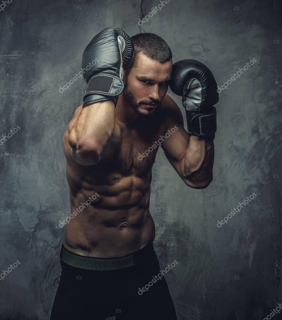 Brutal boxer fighter Stock Photo by ©fxquadro 129623162