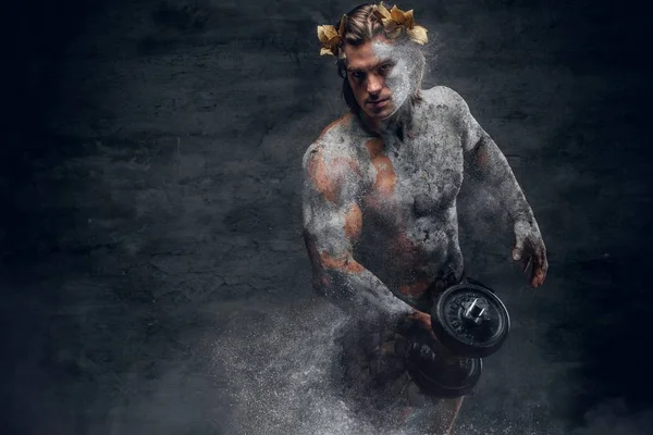 Ancient Greek sportsman holding dumbbell. Stock Photo by ©fxquadro ...