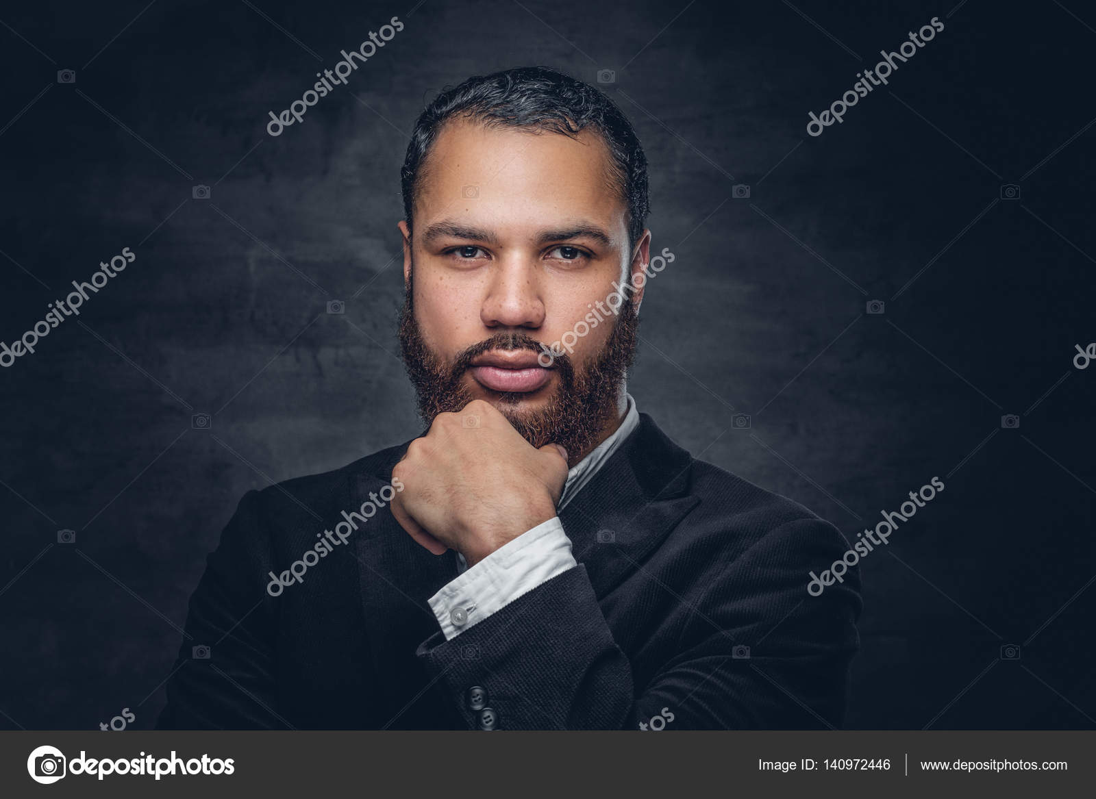 Bearded black man in a wool suit Stock Photo by ©fxquadro 140972446
