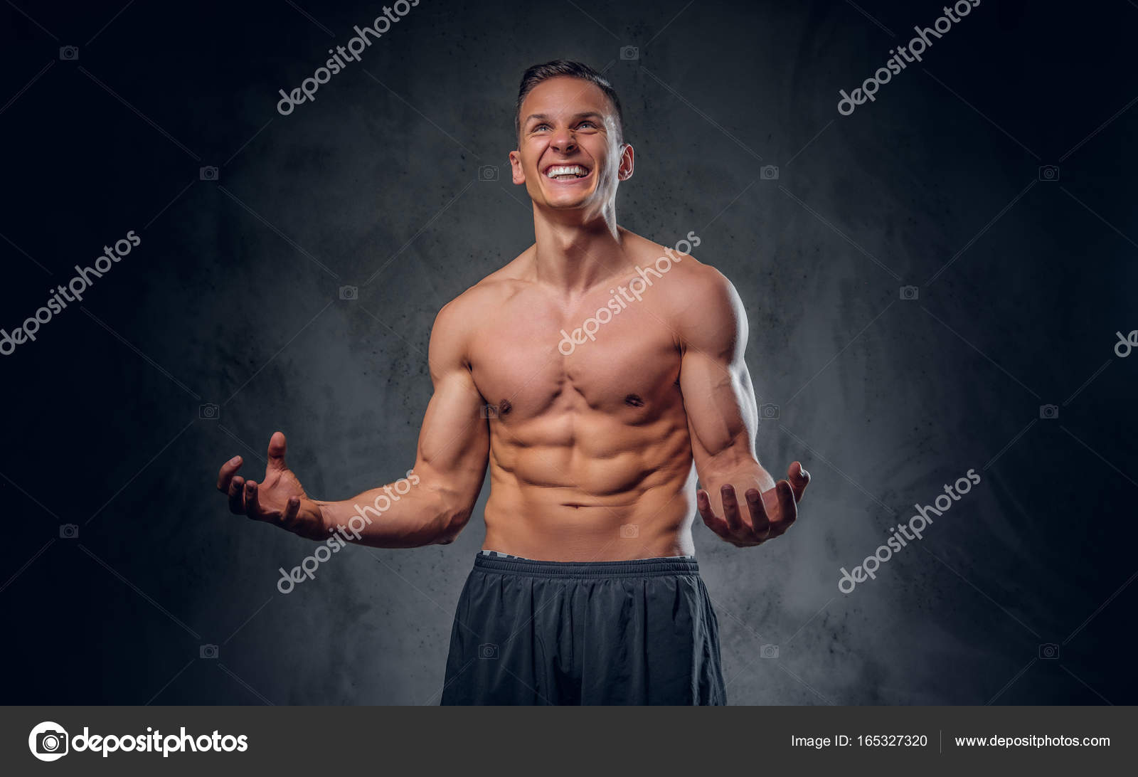 Handsome shirtless athletic man — Stock Photo © fxquadro #165327320