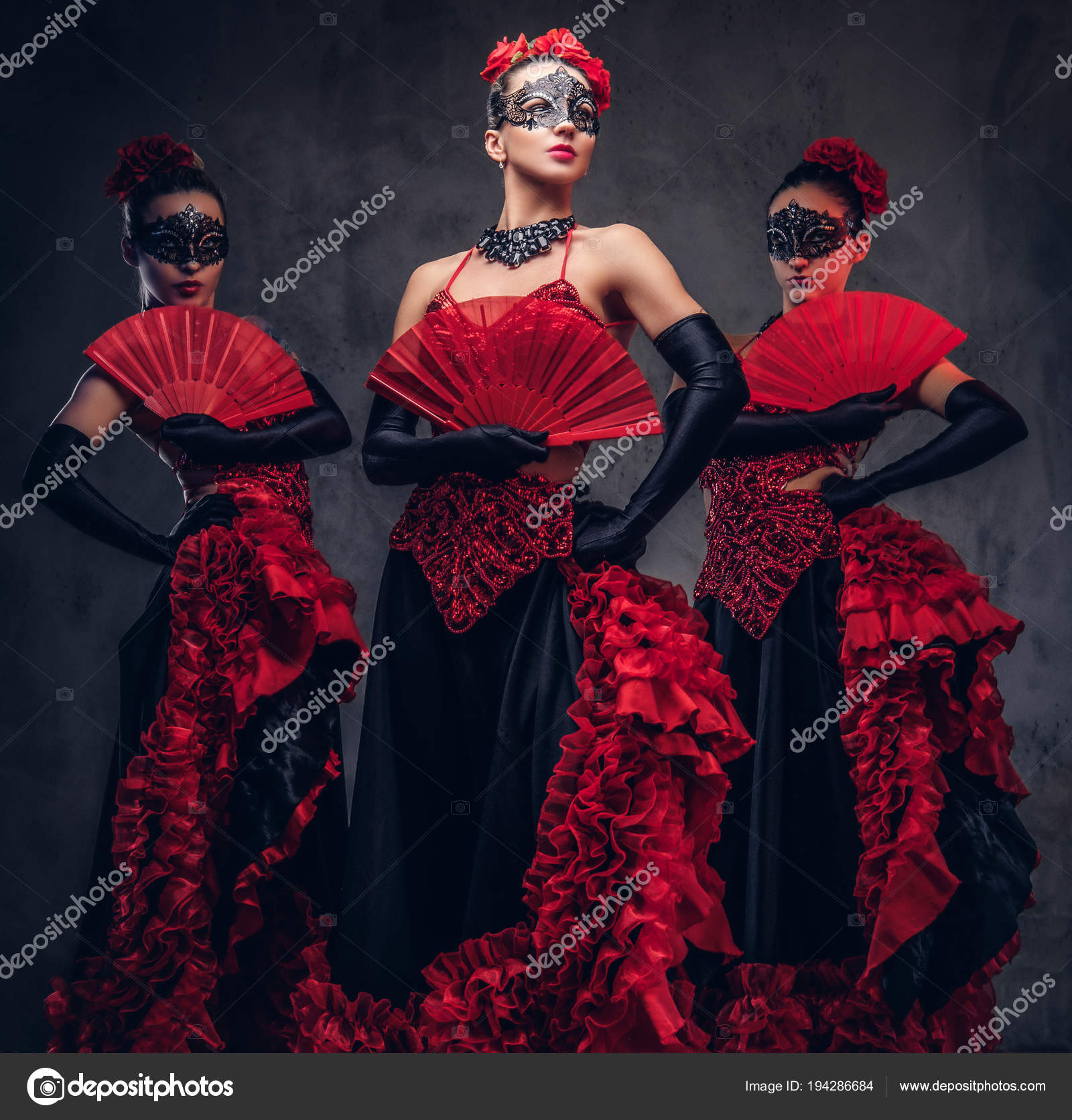 Red And Black Masquerade Ball Gowns