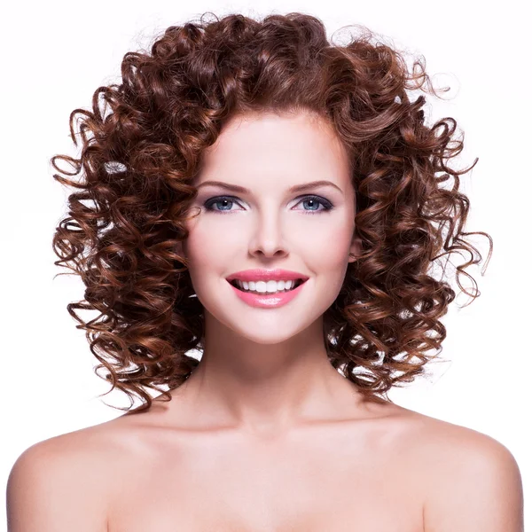 Beautiful woman with curly hair Stock Photo by ©valuavitaly 125061760
