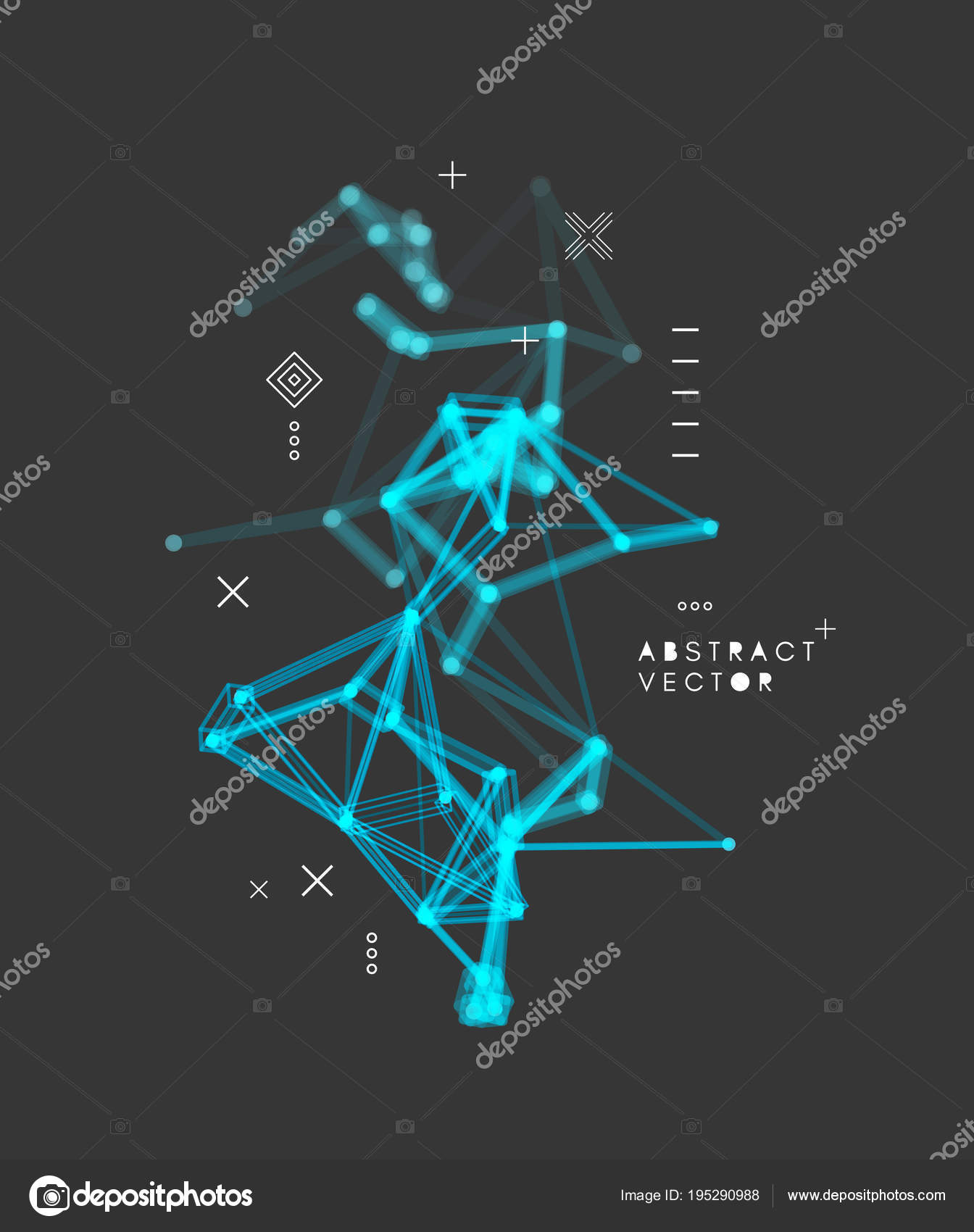 3d connection structure. Futuristic technology style. Vector ...