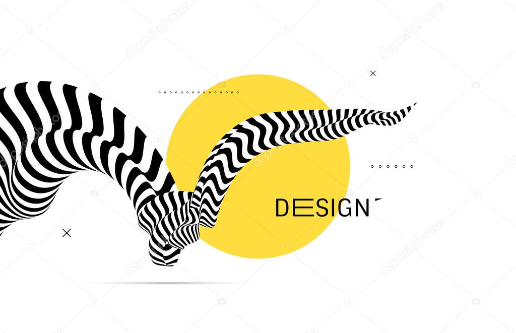 plantilla de diseño de cubierta 3d. Ilustración vector asiático. Patrón ...
