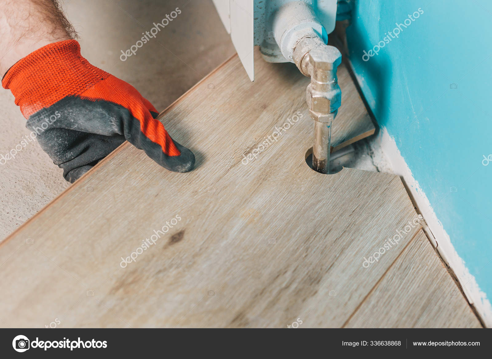 How To Cut Laminate Flooring Without Power Tool Worker Is Holding In