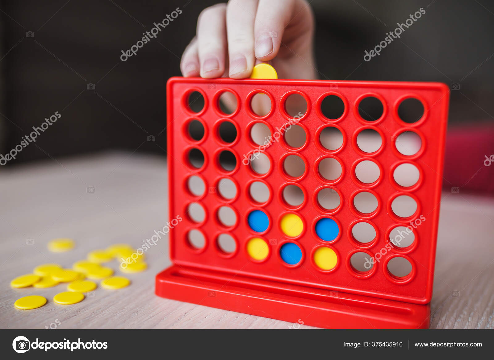 Children Board Educational Games Game Four Row Bingo — Stock Photo ...
