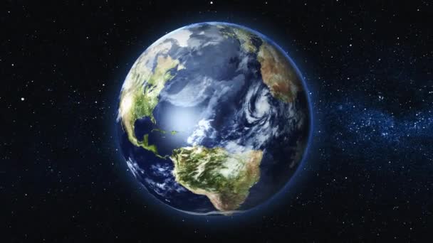 Planet Earth rotate, spinning on its axis in space — Stock Video ...