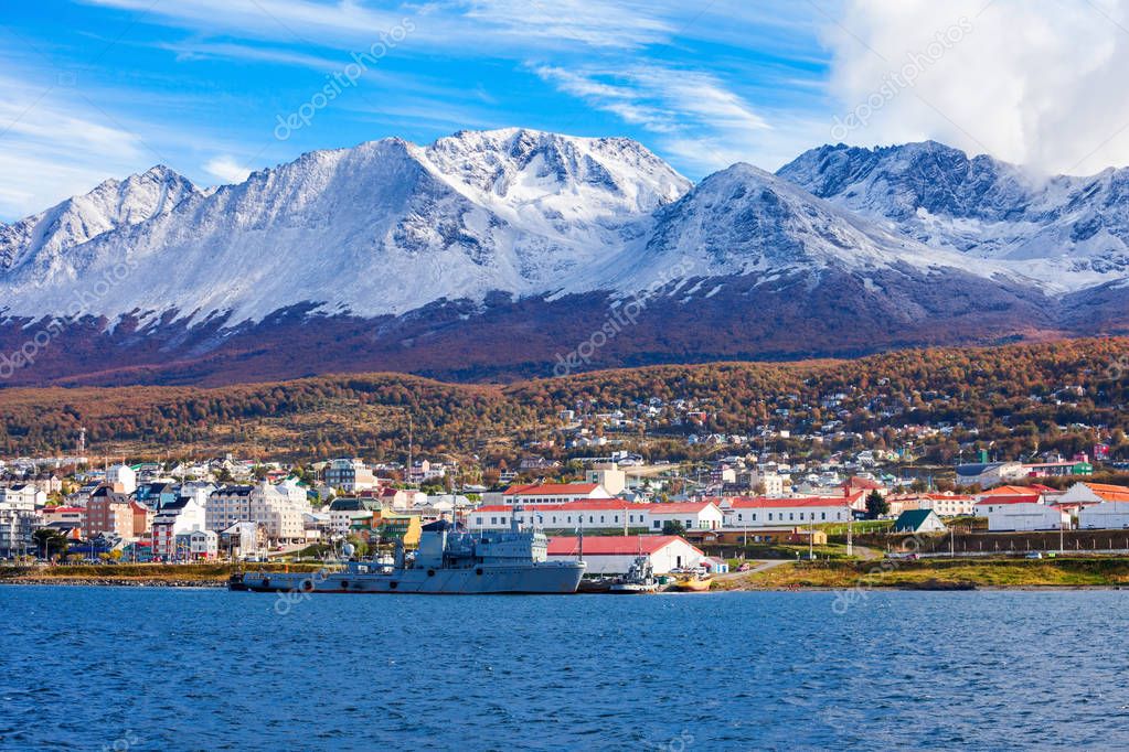 Ushuaia aerial view, Argentina — Stock Photo © saiko3p #145509755