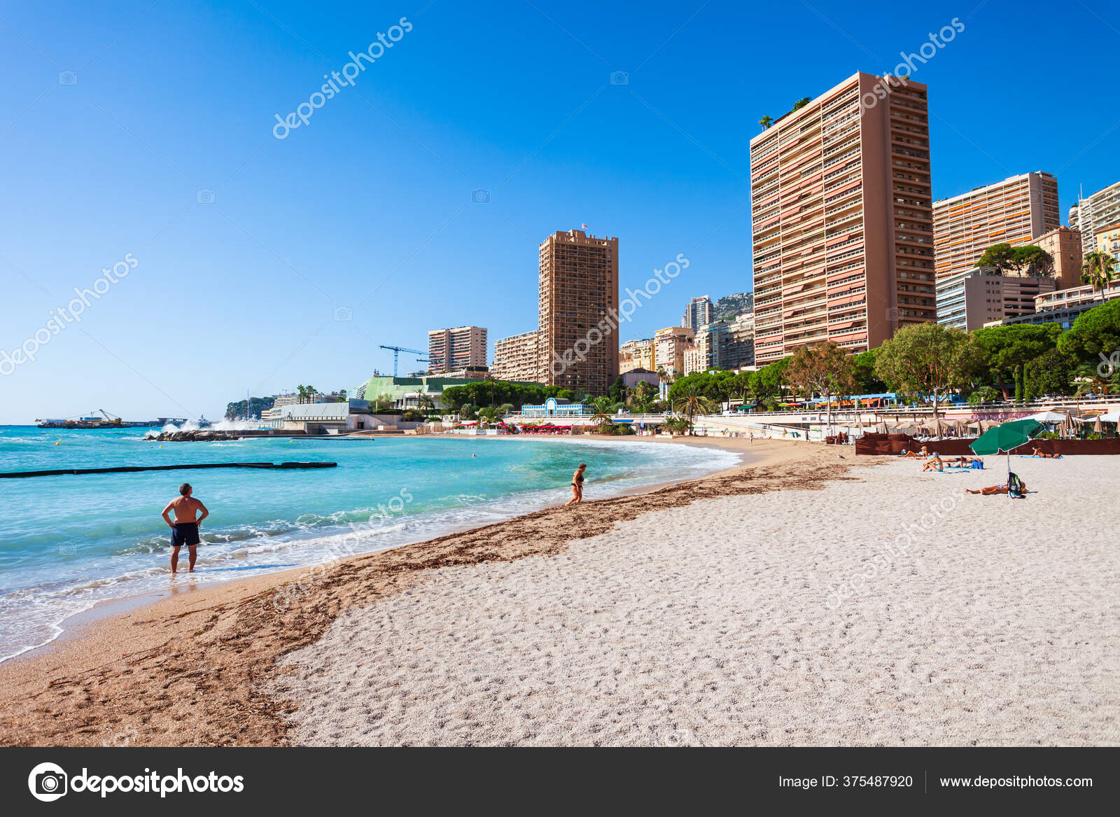 Monte Carlo Beach Monaco Country French Riviera France Europe – Stock ...